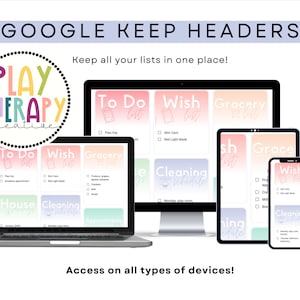 350+ Ombre Pastels | Google Keep Headers for Parents | Organize Your ...