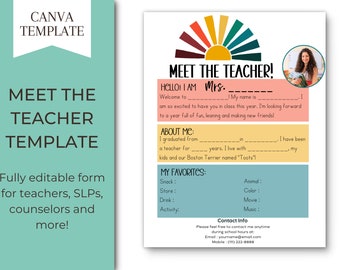Editable Meet the Teacher Letter Template for Back-to-school ...