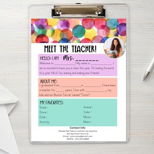 Editable Meet the Teacher Letter Template for Back-to-school ...
