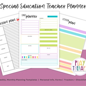 Printable Special Education Teacher Planner Digital Download Calendar ...