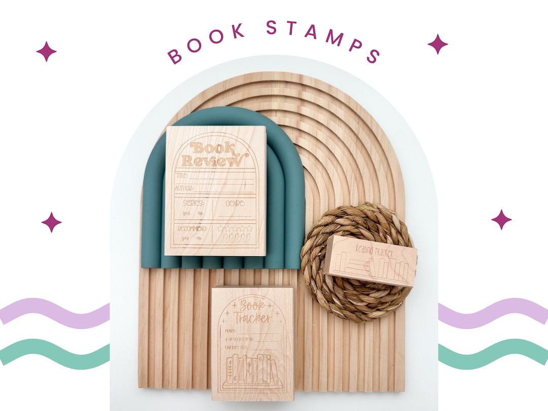 Book Tracker Stamps | Book Review Stamps | Bookish | Book Club Gifts ...