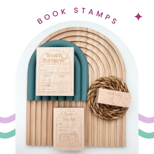Book Review Stamp - Etsy