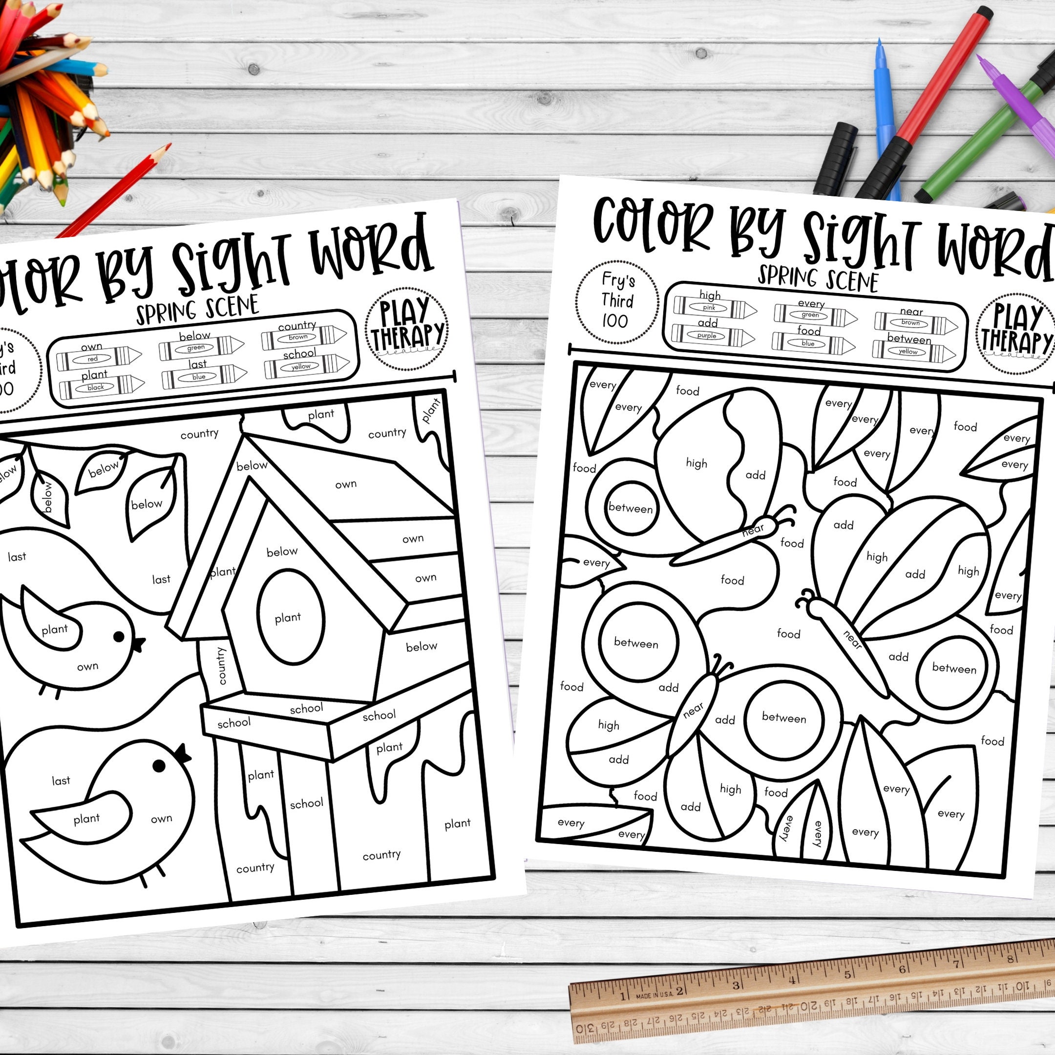 Fry's Third 100 Color-by-sight-word Coloring Page Practice Sheets ...