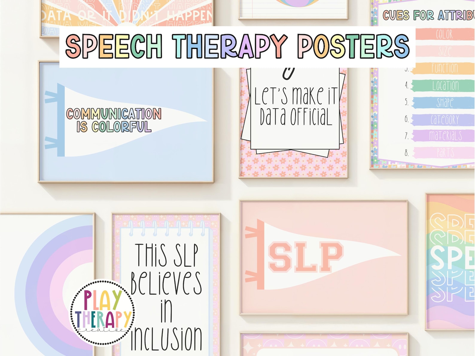 Speech Therapy Wall Art | SLP Posters | Classroom Decor | Minimalist ...