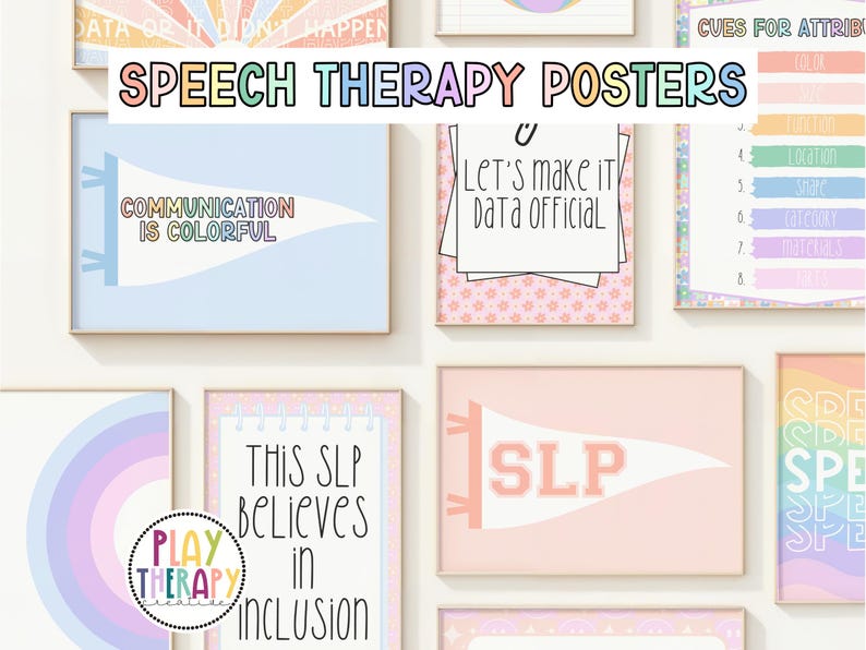 Speech Therapy Wall Art | SLP Posters | Classroom Decor | Minimalist ...