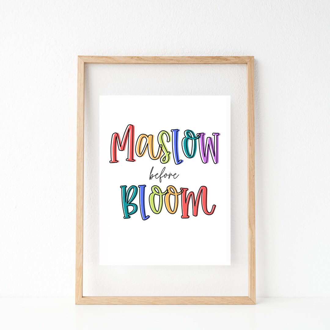 Maslow Before Bloom Print / Digital Download / Speech Print / SLP Gift ...