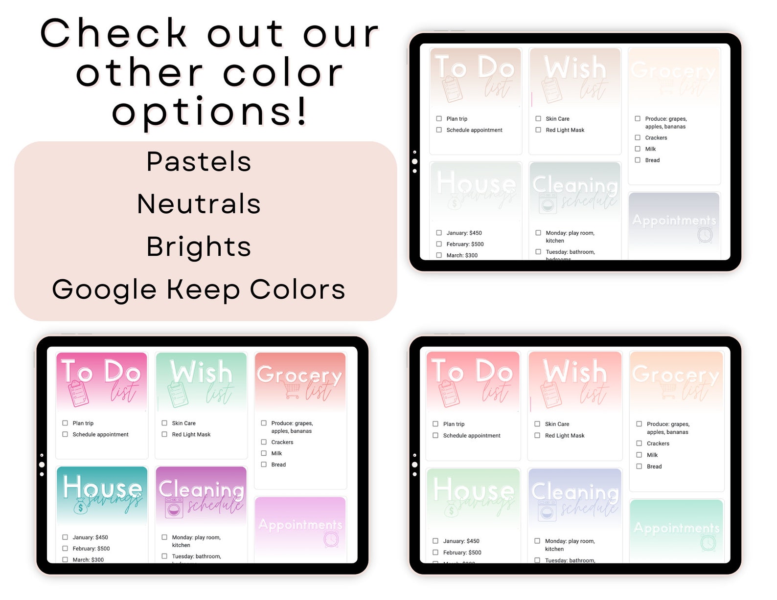 650+ Ombre Google Keep Colors | Google Keep Headers for Parents ...