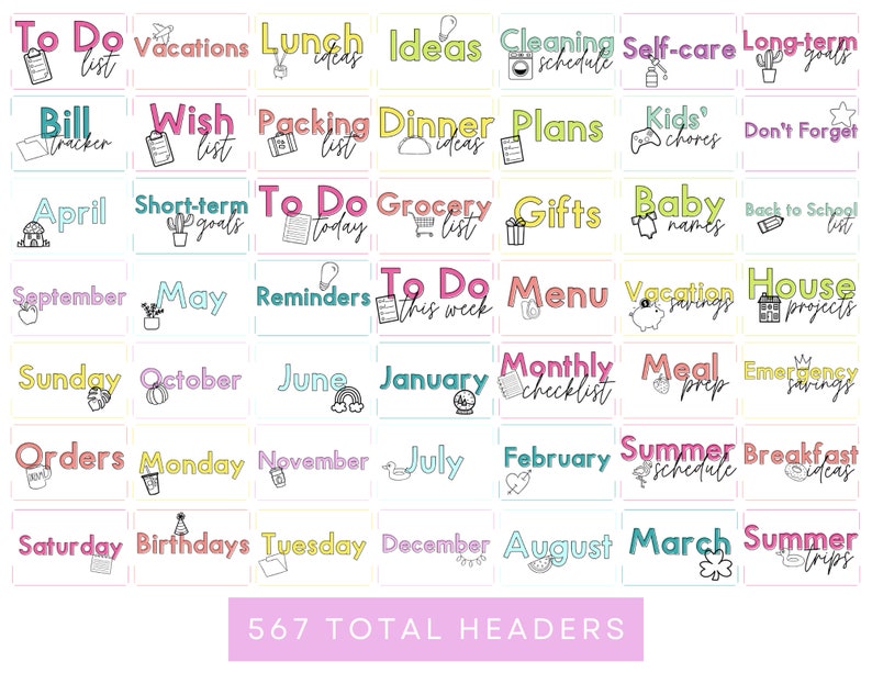 550+ Brights | Google Keep Headers for Parents | Organize Your Digital ...