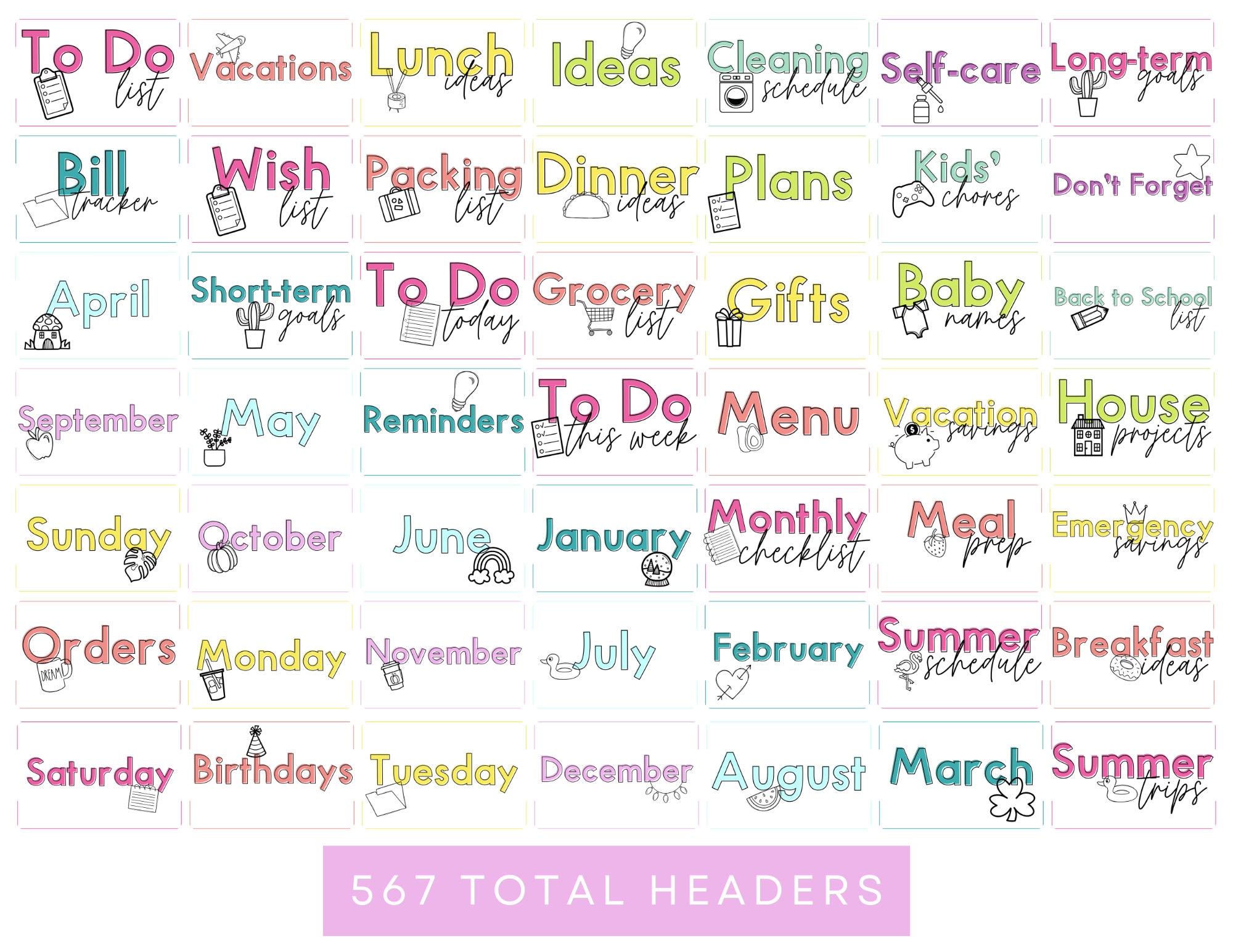 550+ Brights | Google Keep Headers for Parents | Organize Your Digital ...