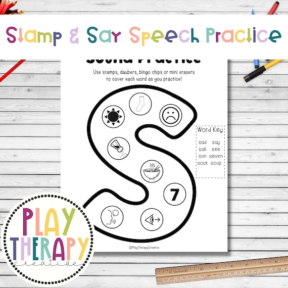 Stamp & Say Speech Sound Practice for Articulation Speech - Etsy