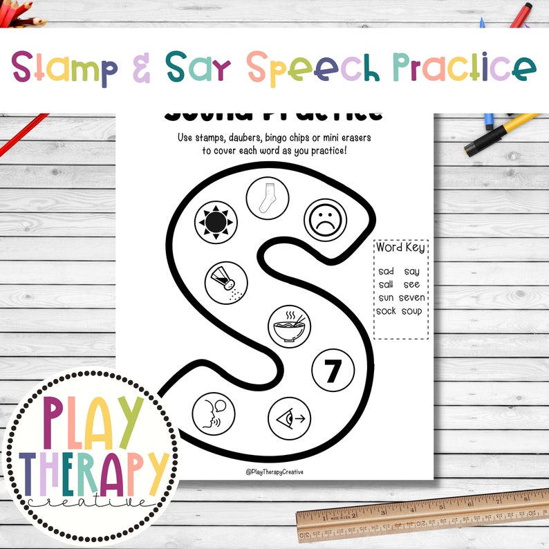 Stamp & Say Speech Sound Practice for Articulation Speech Therapy / SLP ...