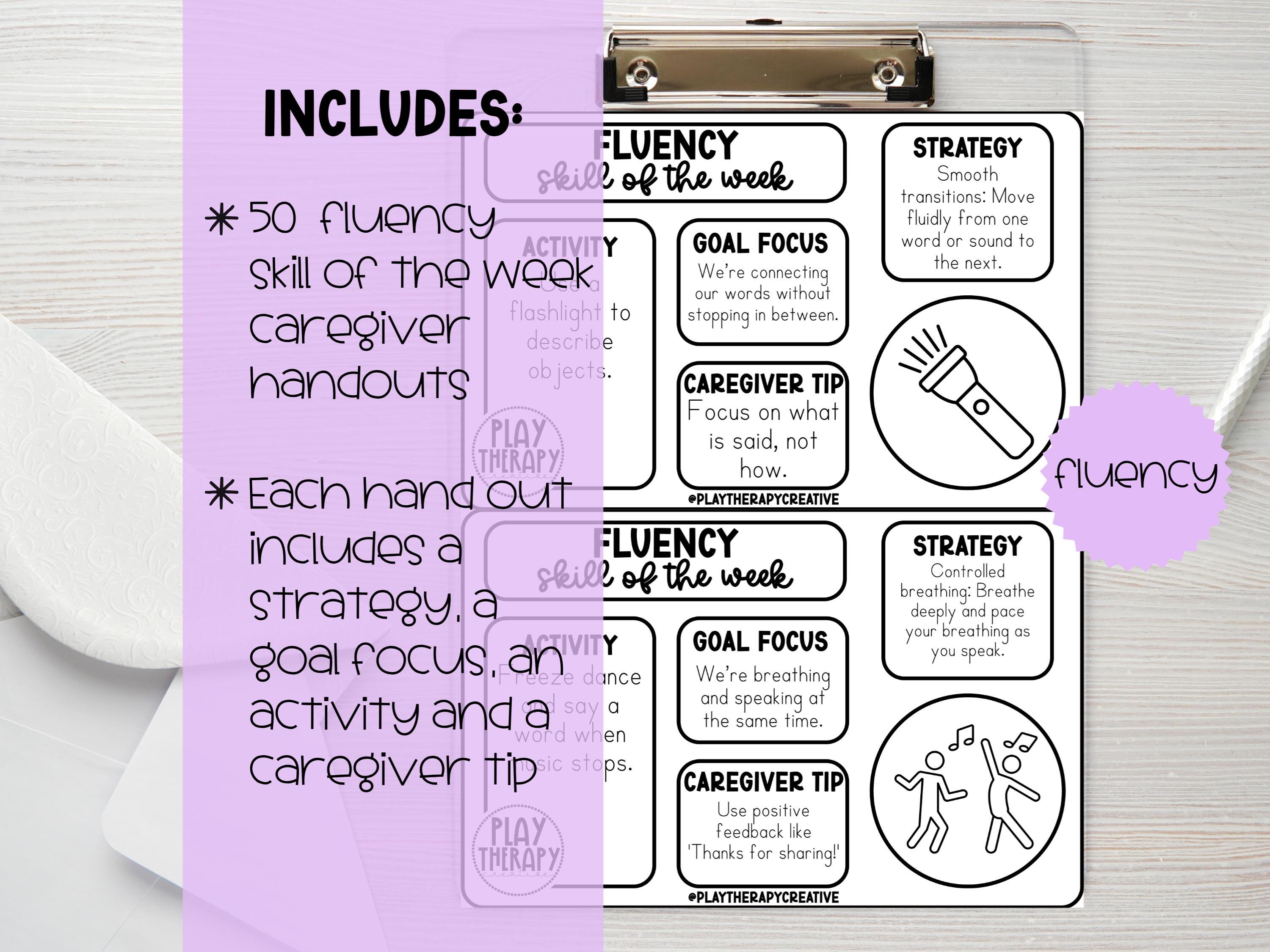 Fluency Skill of the Week Handouts | 50 Fluency Strategy Activities for ...
