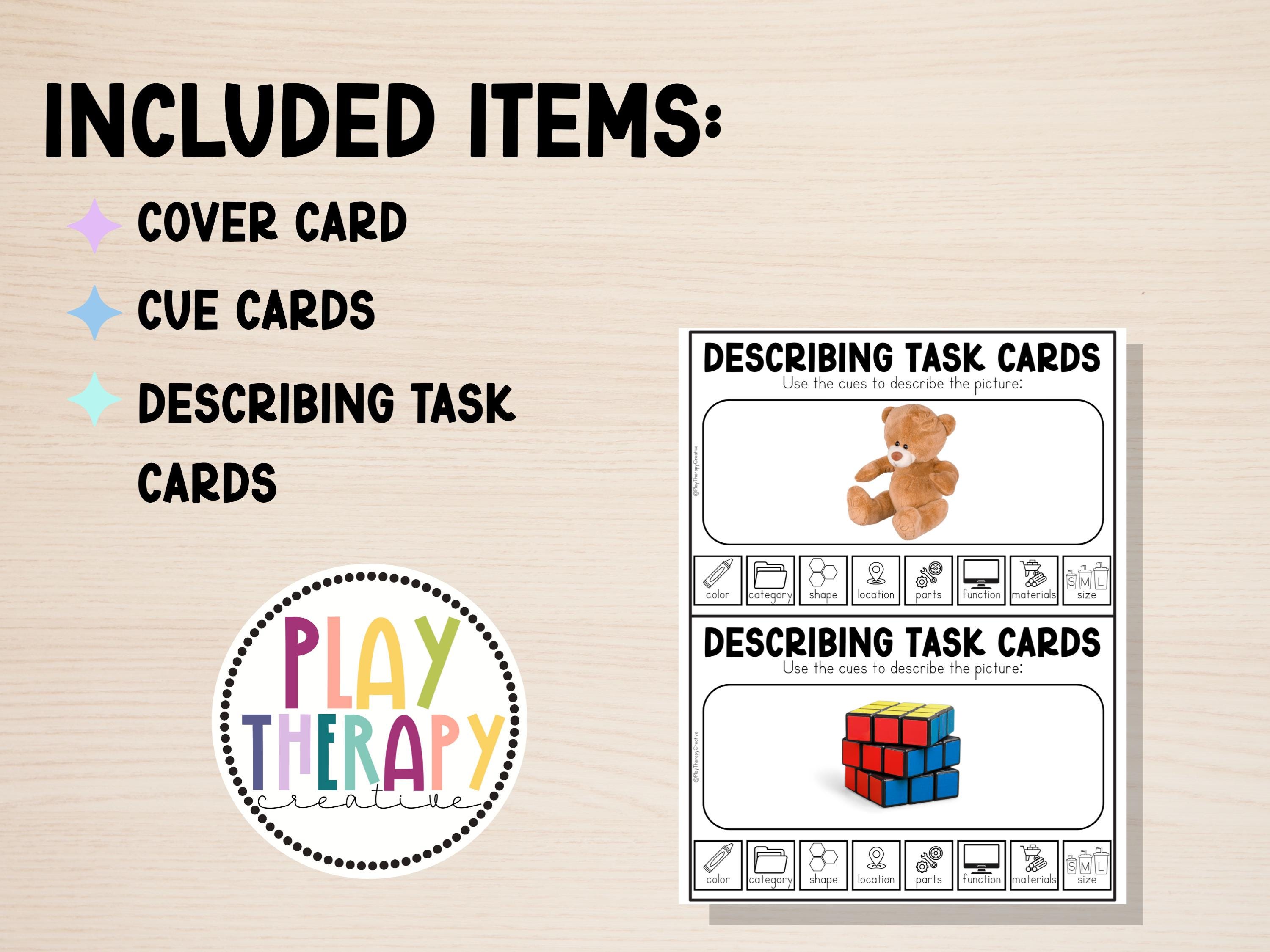 Describing Task Cards for Speech Therapy – Level 1 | Semantic Skills ...
