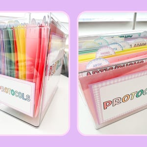 Pastel File Folder Tabs, Labels | Pastel Classroom Decor | Modern ...