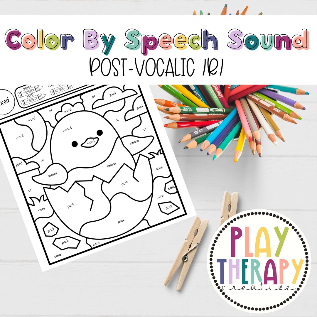 Set of 10 Post-vocalic /r/ Sound Spring Themed Coloring Pages for ...