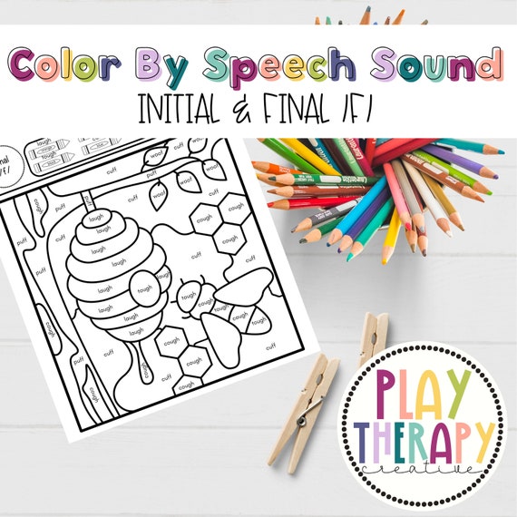 Set of 10 /f/ Sound Spring Themed Coloring Pages for Speech | Etsy
