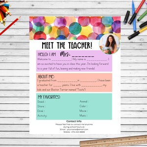 Editable Meet the Teacher Letter Template for Back-to-school ...