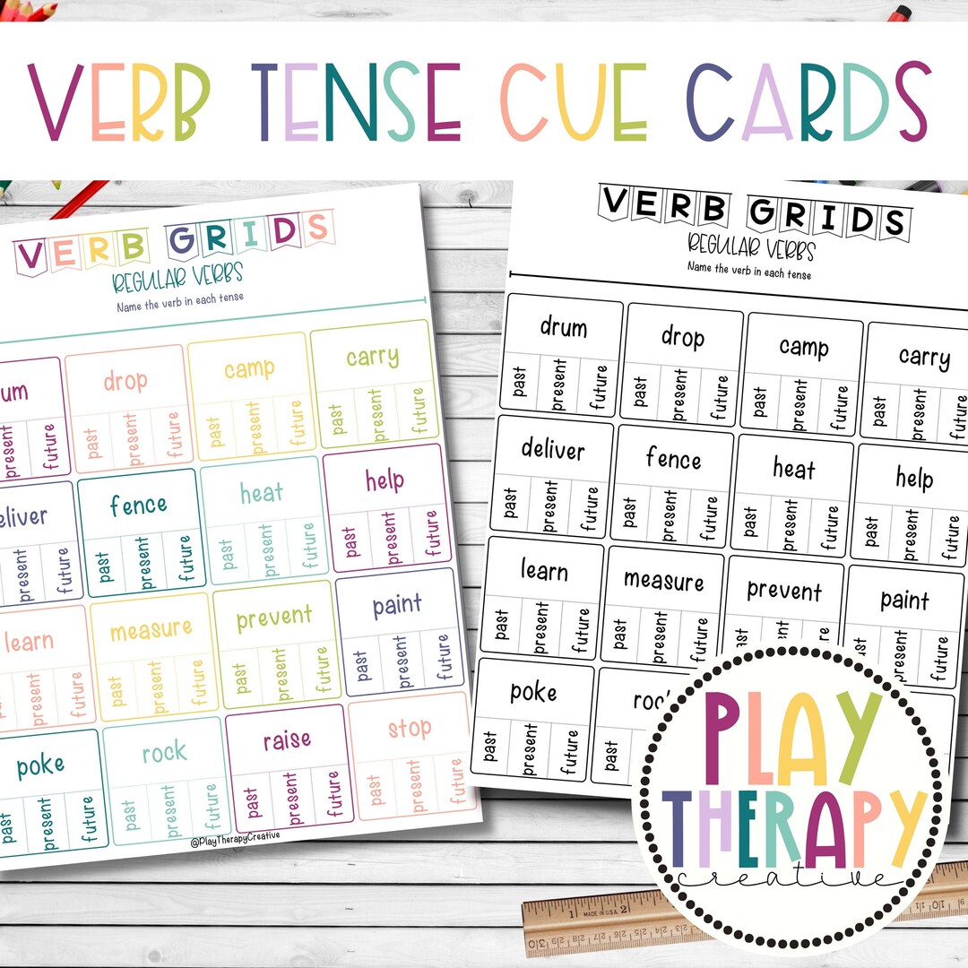 Regular & Irregular Verb Grids Worksheet/slp/speechtherapy ...