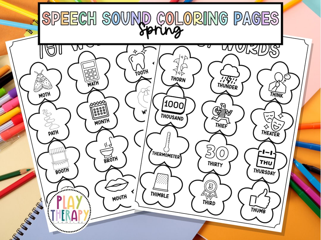 Speech Coloring Pages | Articulation Practice | Speech Therapy ...
