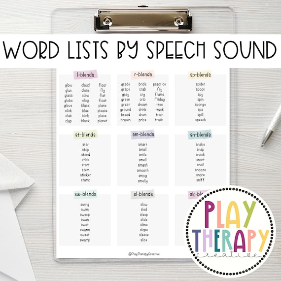 Practical Ways To Use Speech Therapy Word Lists Speech, 59% OFF