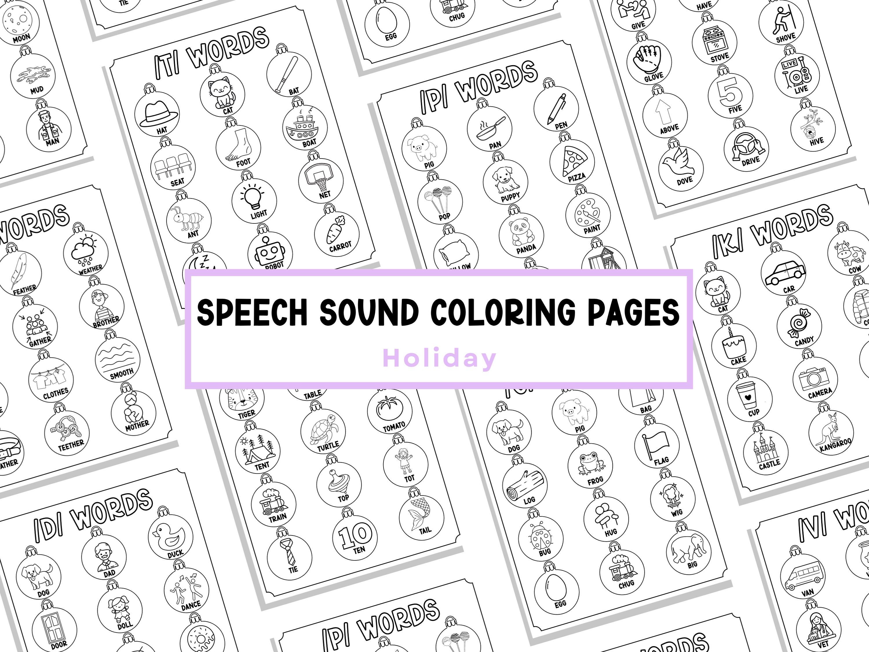 Speech Coloring Pages | Articulation Practice | Speech Therapy ...
