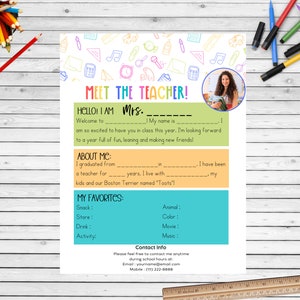 Editable Meet the Teacher Letter Template for Back-to-school ...