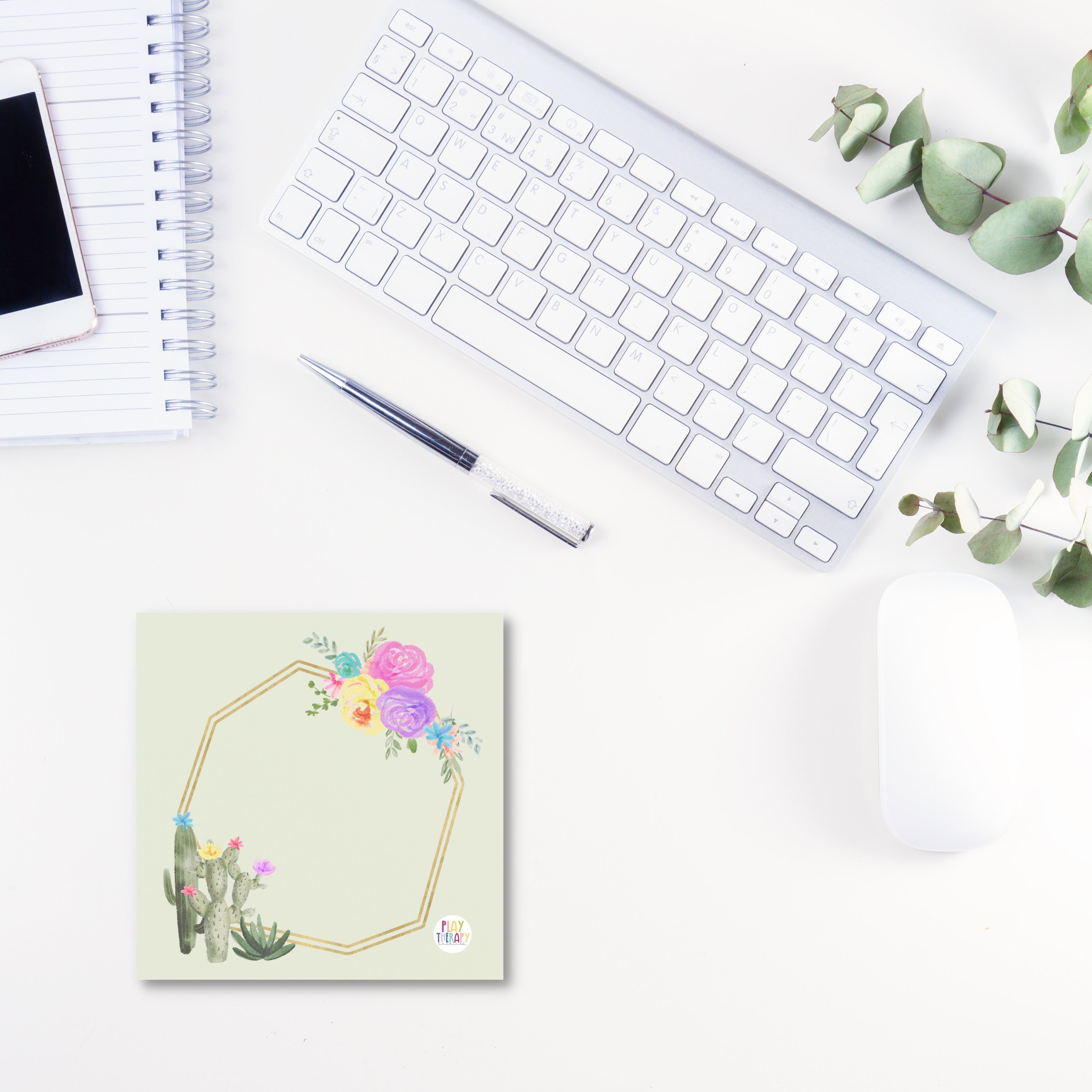 Green Cactus Sticky Notes / Stationery / Pretty Sticky Notes / - Etsy