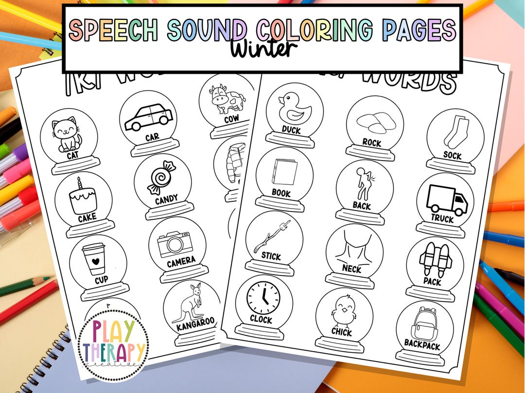 Speech Coloring Pages | Articulation Practice | Speech Therapy ...