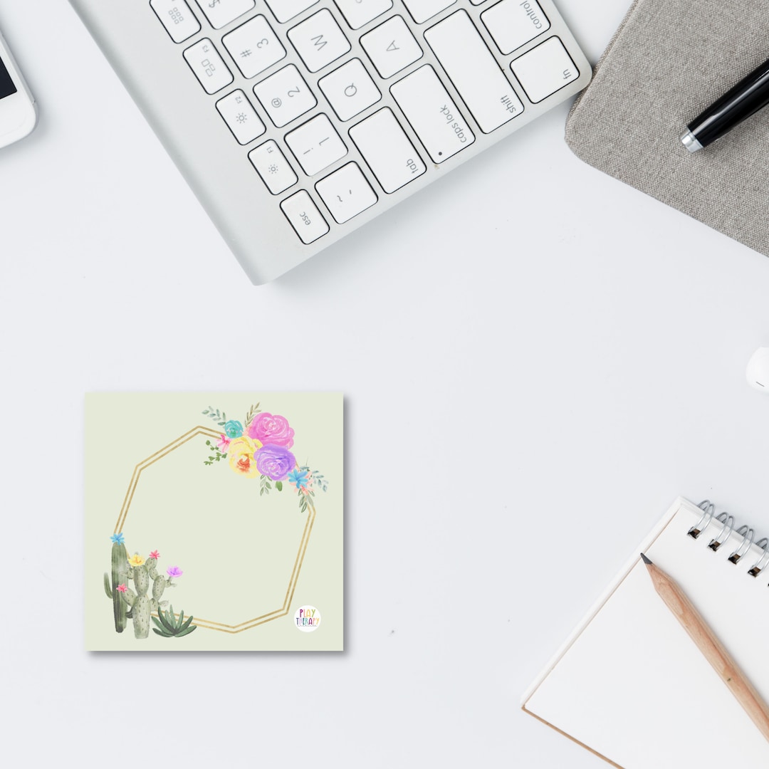 Green Cactus Sticky Notes / Stationery / Pretty Sticky Notes / Teacher ...