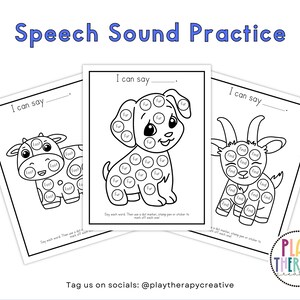 Dot Marker Speech Sound Practice Coloring Pages | /f/ Sound Words ...