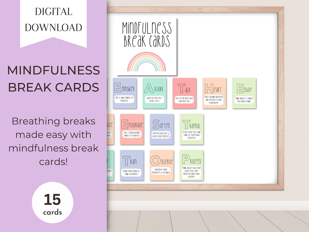 Calming Corner Mindfulness Break Cards for Classrooms | Classroom ...