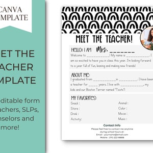 Editable Meet the Teacher Letter Template for Back-to-school ...