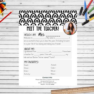 Editable Meet the Teacher Letter Template for Back-to-school ...