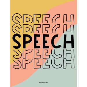 Speech Therapy Wall Art Bundle of 4 Prints / SLP Poster / Speech ...