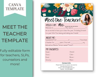 Editable Meet the Teacher Letter Template for Back-to-school ...