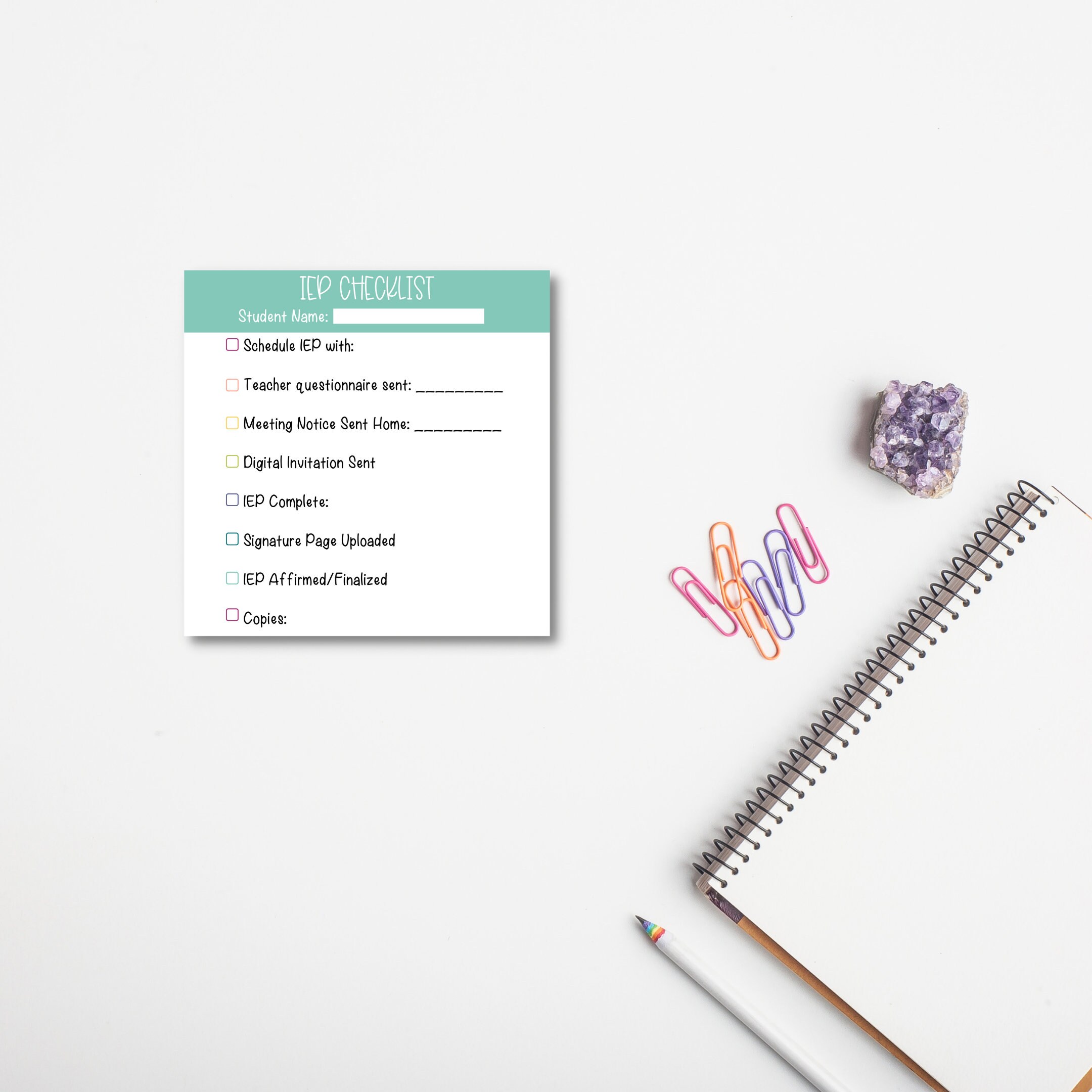 IEP Checklist Sticky Notes / SLP Sticky Notes / Data Tracking - Etsy