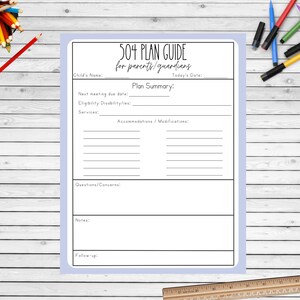 504 Plan Guide for Parents & Guardians / Special Education Support ...