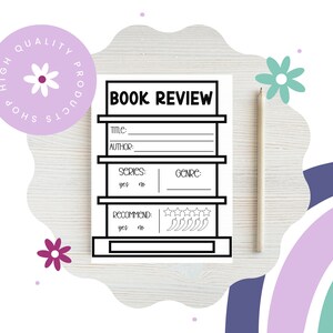 Book Review Notepad | Book Club Gifts | Booktok Notepad | Bookstagram ...