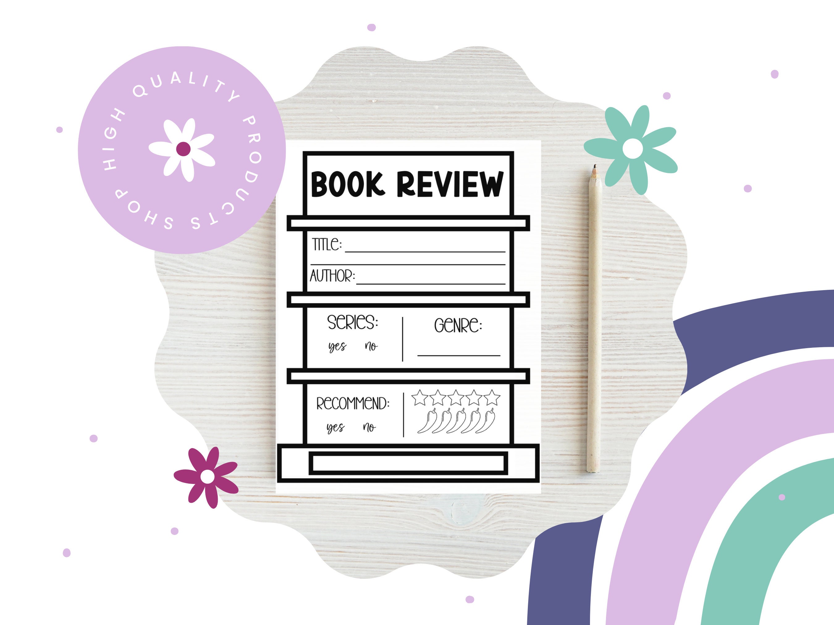 Book Review Notepad | Book Club Gifts | Booktok Notepad | Bookstagram ...