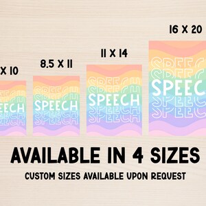 Speech Therapy Wall Art | SLP Posters | Classroom Decor | Minimalist ...