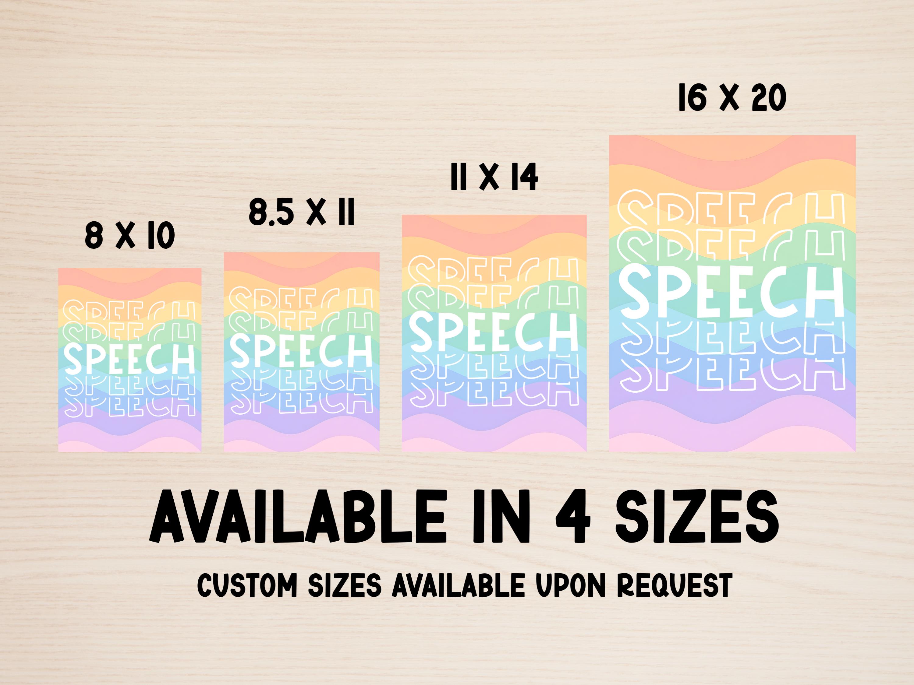 Speech Therapy Wall Art | SLP Posters | Classroom Decor | Minimalist ...