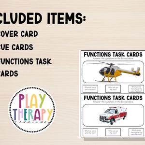 Functions Task Cards for Speech Therapy | Categorization Activities for ...