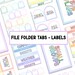 Pastel File Folder Tabs, Labels | Pastel Classroom Decor | Modern ...