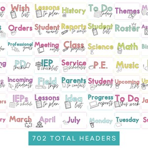 700+ Bright Colors | Google Keep Headers for Teachers | Organize Your ...