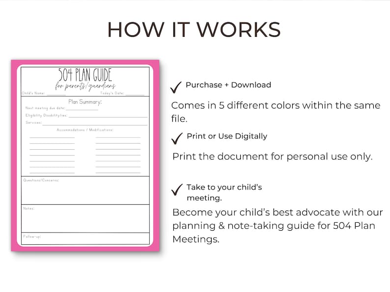504 Plan Guide for Parents & Guardians / Special Education Support ...