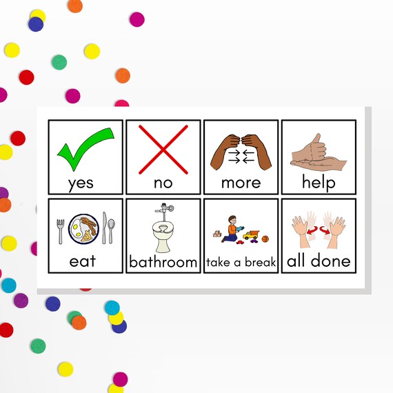 Mini AAC Boards for Communication and Basic Needs / Speech & - Etsy