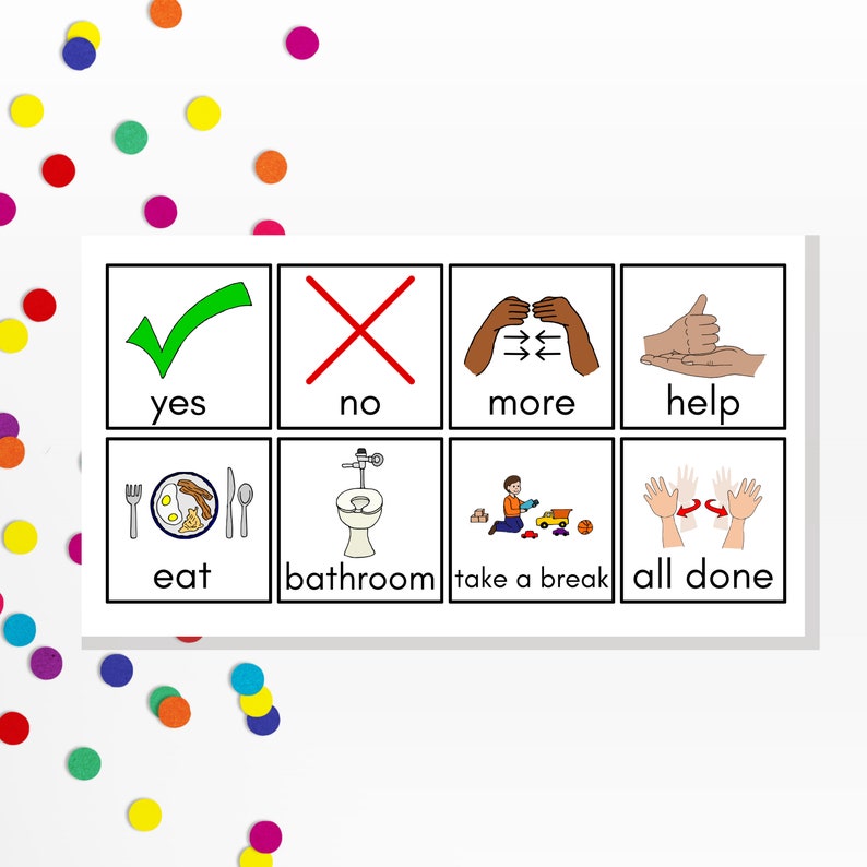 Mini AAC Boards for Communication and Basic Needs / Speech & - Etsy