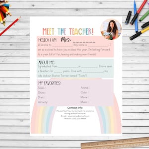 Editable Meet the Teacher Letter Template for Back-to-school ...