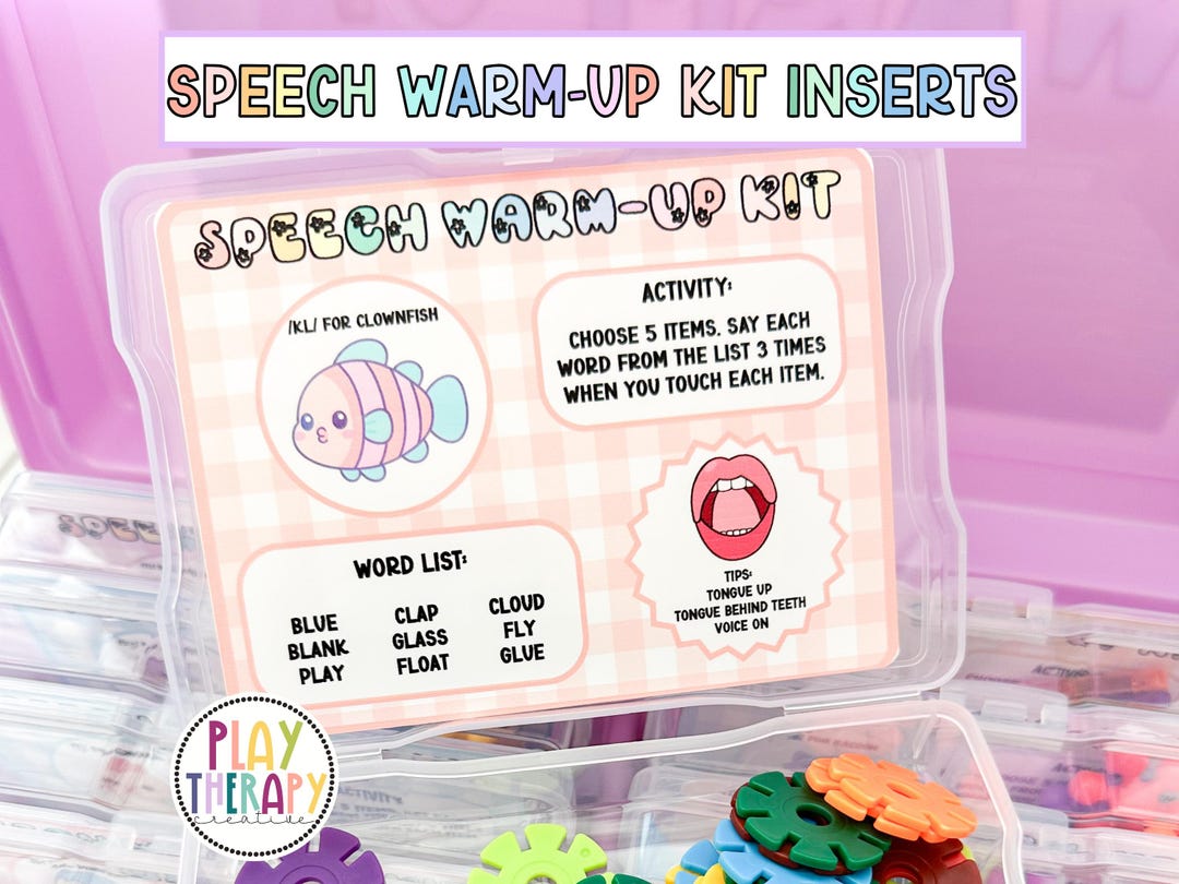 Speech Sound Warm-up Inserts for Independent Practice | Speech Therapy ...
