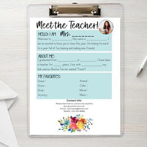 Editable Meet the Teacher Letter Template for Back-to-school ...